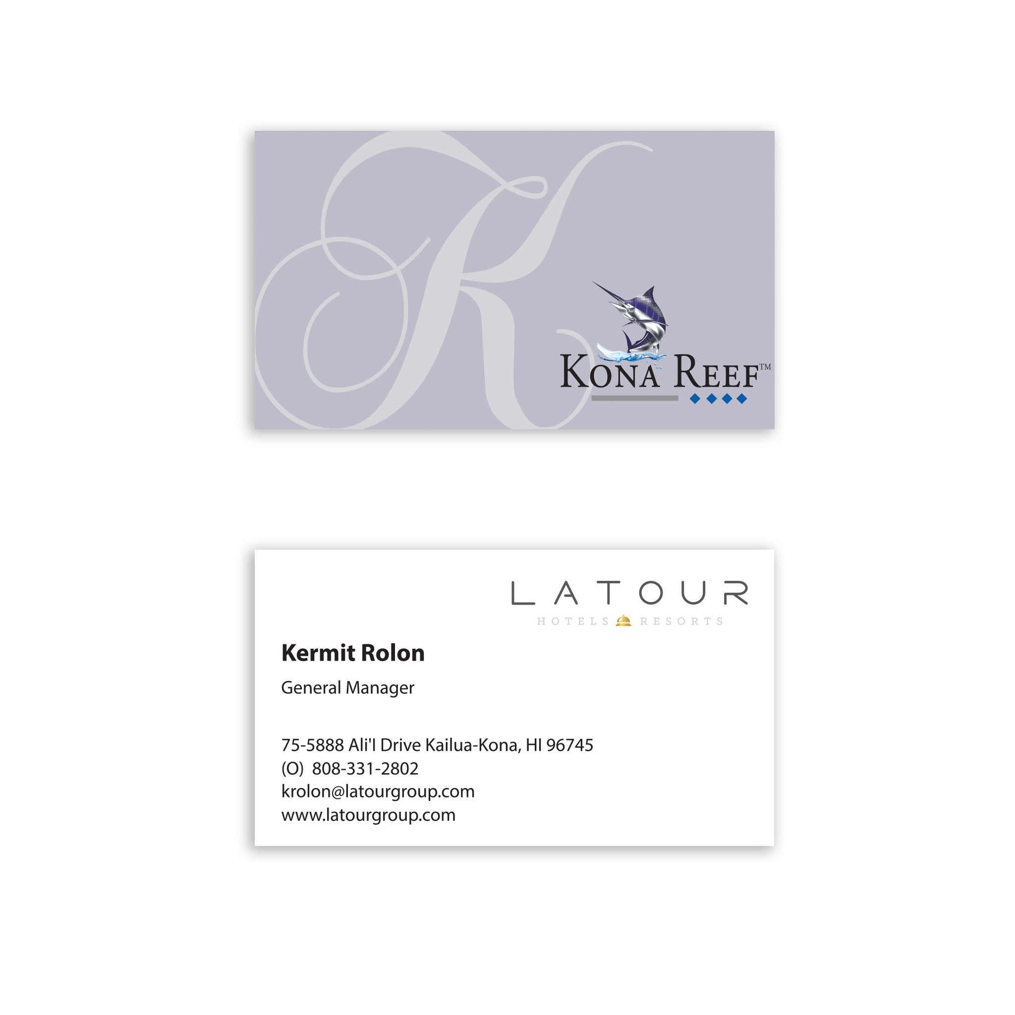 Kona Reef Business Card