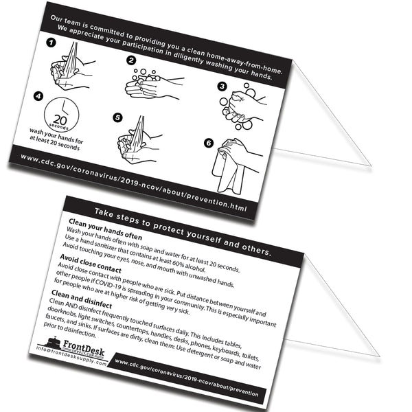 Handwashing Signs - Set of 100 – Front Desk Supply