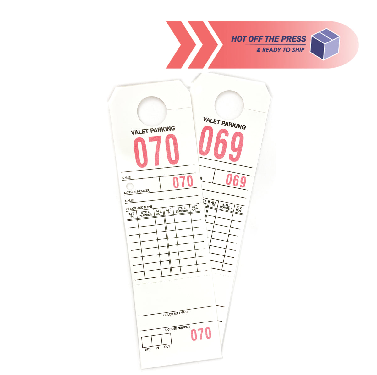 Hotel and Motel Valet Tag - Box of 1,000 – Front Desk Supply